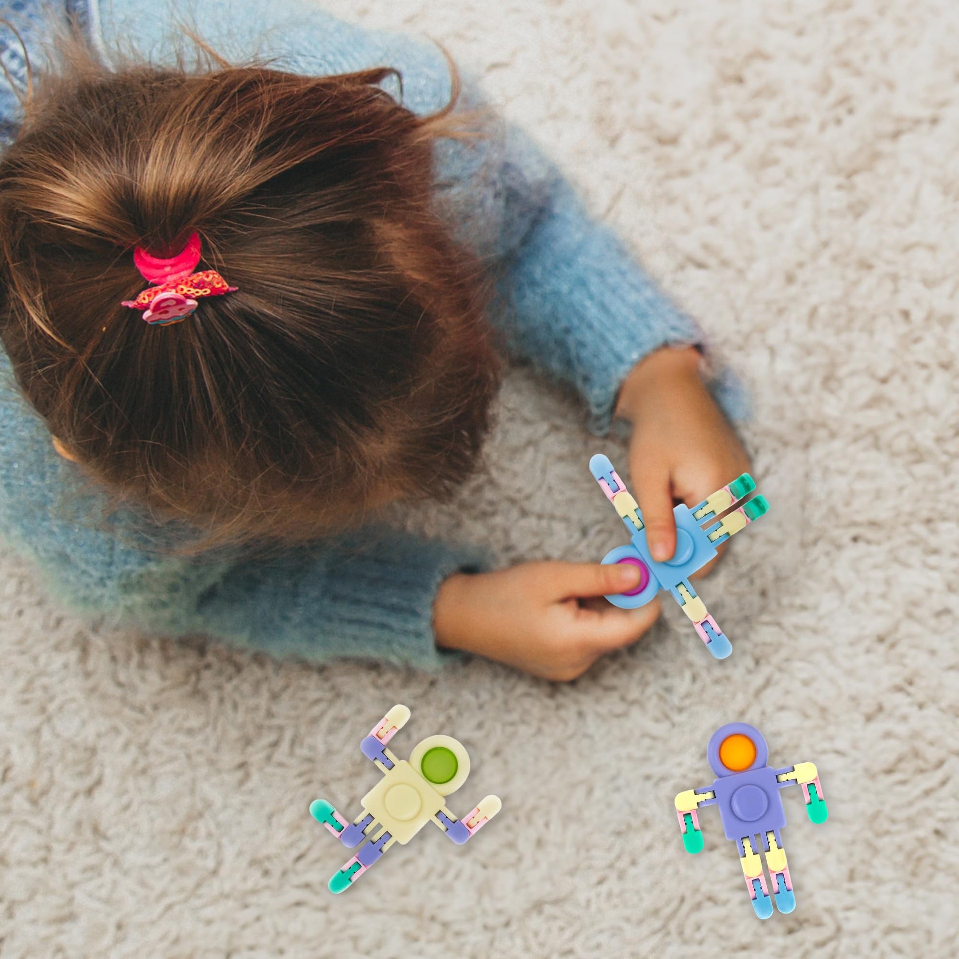 3 in 1 Robot Pop It Fidget Toys - Set of 12 Robot Fidget Toys - Bulk F ...