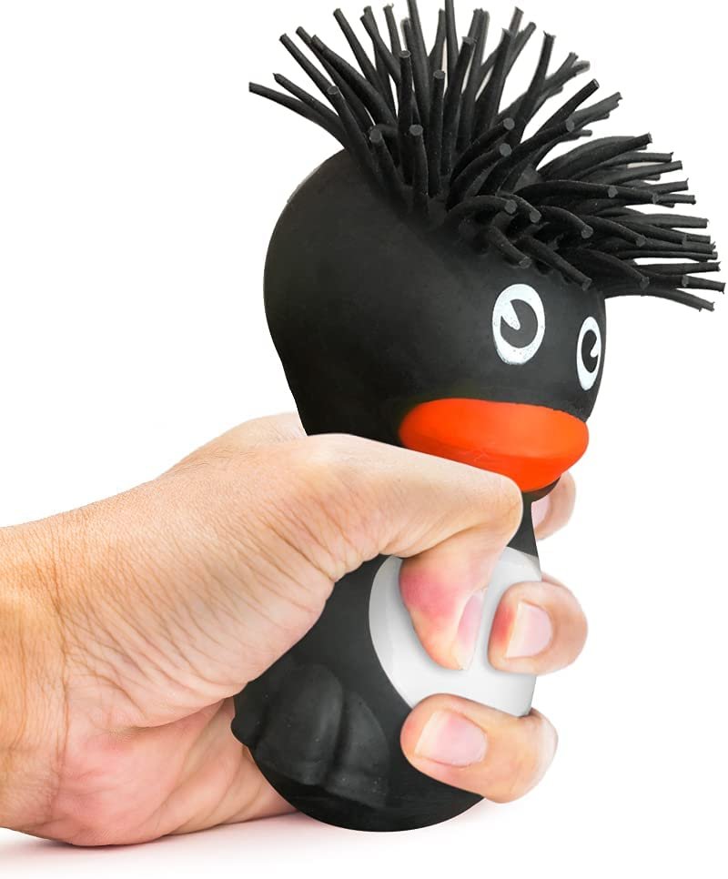 ArtCreativity Hairdo Penguin Puffers, Set of 2, Fidget Toys for Kids w ...