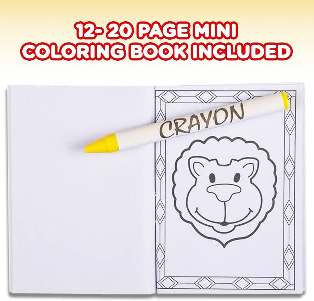 ArtCreativity Zoo Animal Mini Coloring Book Kit - 12 Sets - Each Set I ...