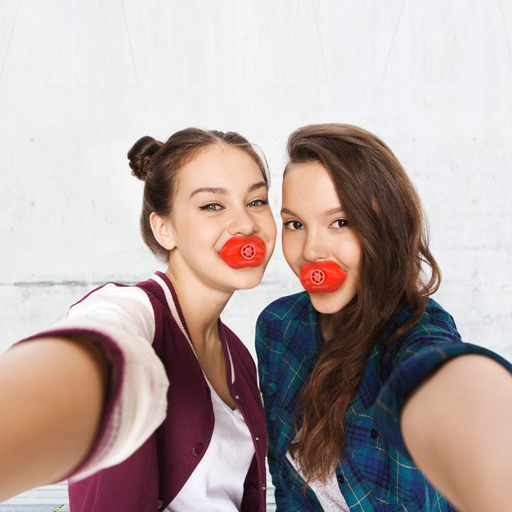 Red Lip Siren Whistles for Kids, Bulk Pack of 72, Durable Plastic Nois ...