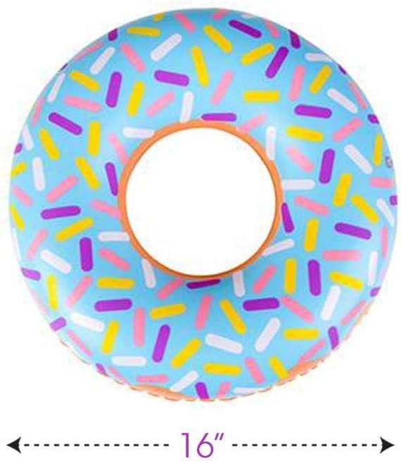 ArtCreativity 16" Donut Inflate Tubes, Set of 4, Colorful Inflatable D ...