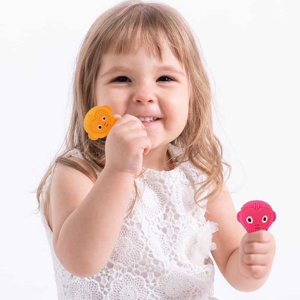 ArtCreativity Mini Puffer Monkeys, Set of 24, Monkey Squeeze Toys for ...