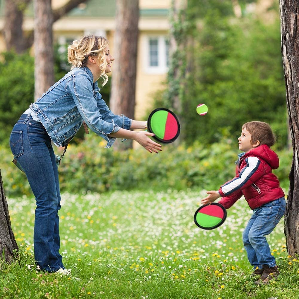 ArtCreativity Toss and Catch Game Set, Ball Tossing Game with 2 Mitts ...