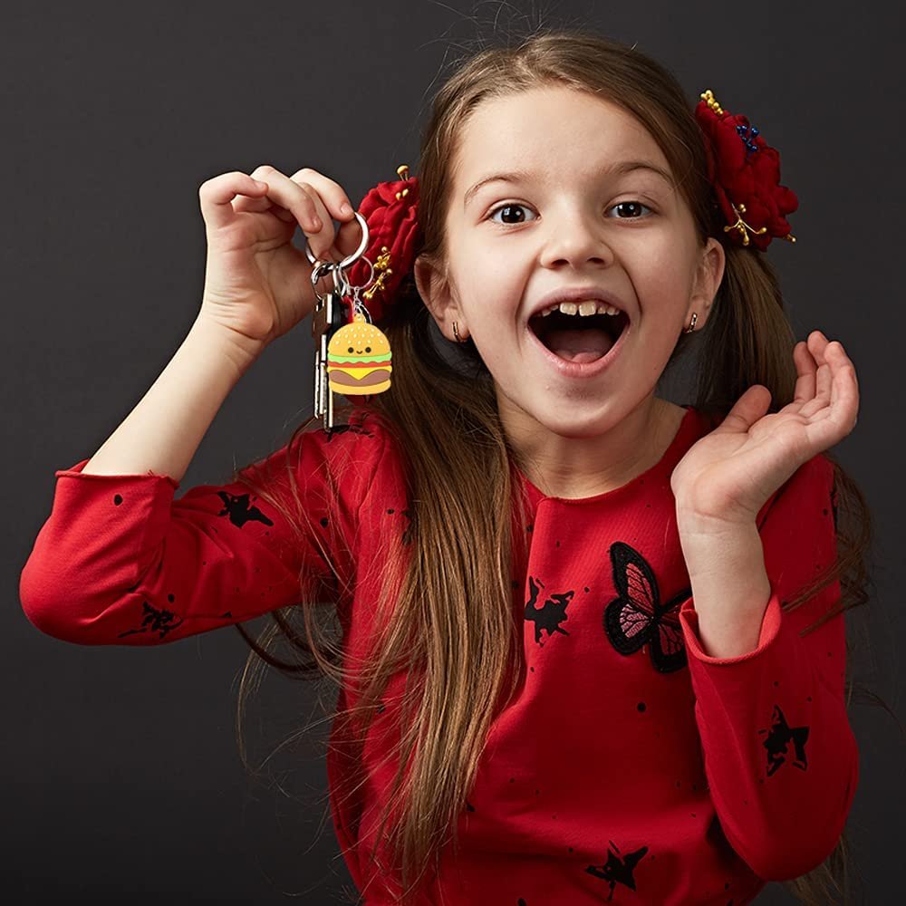 Fast Food Keychains For Kids, Set of 6, Includes Soda, Pizza, Taco, Sa ...