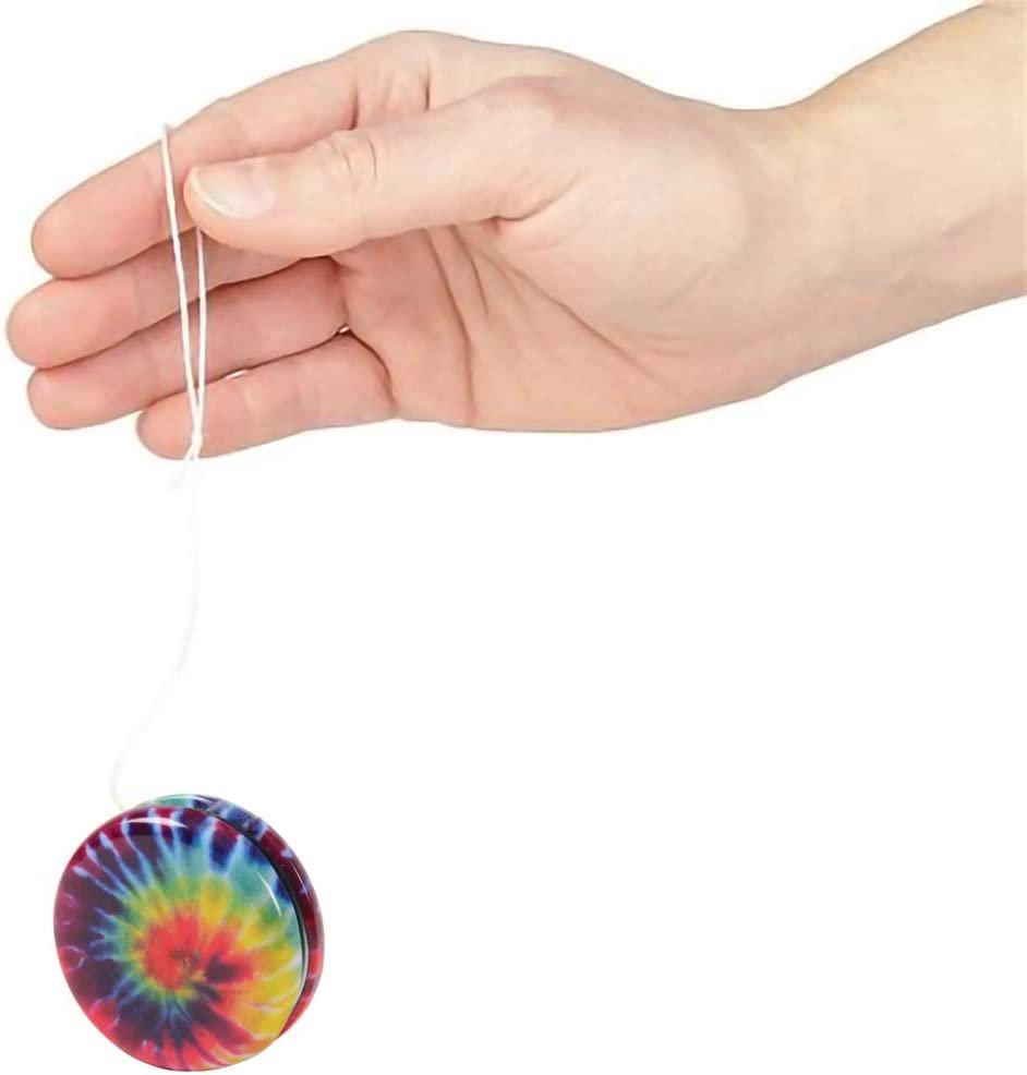 Rainbow Yoyos for Kids, Pack of 12, Metal Yo-Yo Toys with Colorful Des ...