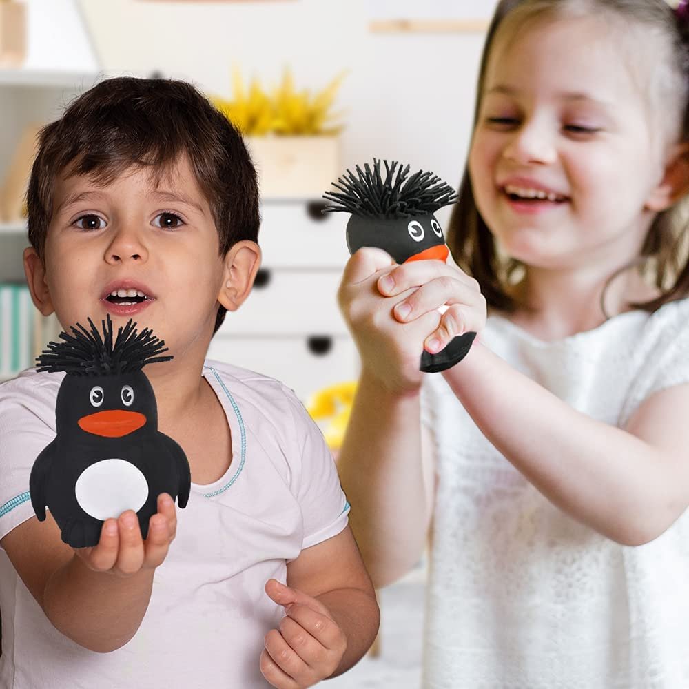 ArtCreativity Hairdo Penguin Puffers, Set of 2, Fidget Toys for Kids w ...