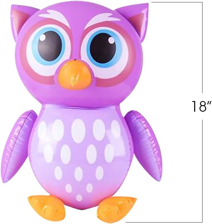 Inflatable Owls, Set of 4, Blow-Up Owl Inflates for Birthday Party Fav ...