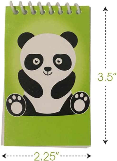 ArtCreativity Mini Panda Notepads, Set of 8, Fun Theme Spiral Notepads ...